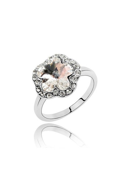 Betico Fashion Gümüş Çiçek Yüzük