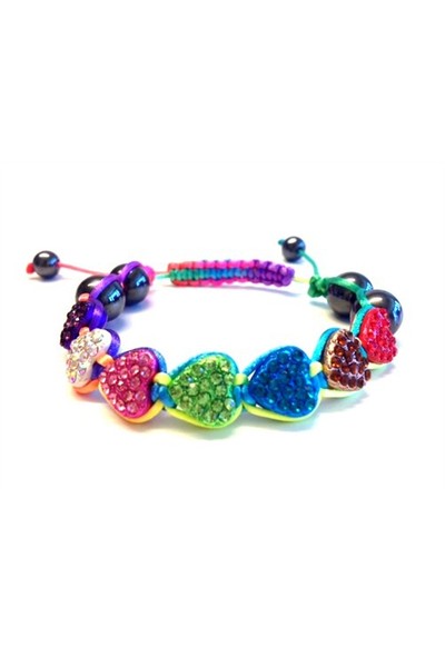 Betico Fashion Renkli Şeker Kalpler Bilekliği Betico Fashion Renkli Şeker Kalpler Bilekliği