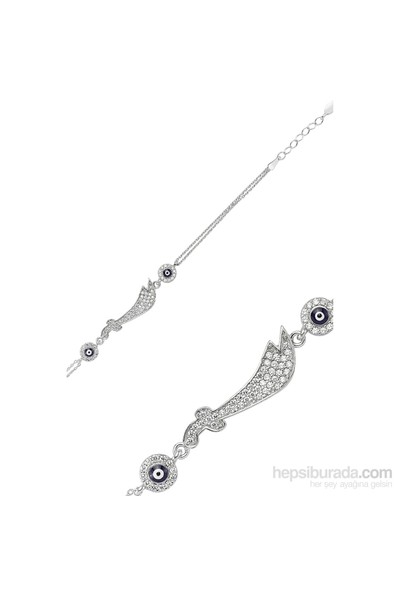 Bayan Lili Gümüş Zirkon Taşlı Hz. Ali'nin Kılıcı Bileklik Bayan Lili Gümüş Zirkon Taşlı Hz. Ali'nin Kılıcı Bileklik
