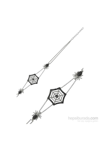 Olivin Accesories Gümüş Örümcek Ağı Bileklik 431782