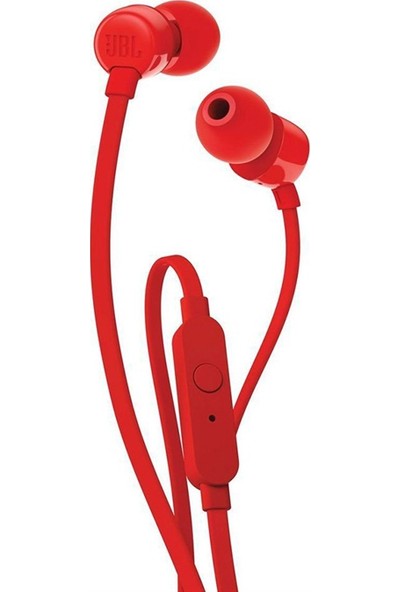 JBL T110 Kırmızı Kablolu Kulak İçi Kulaklık JBL T110 Kırmızı Kablolu Kulak İçi Kulaklık