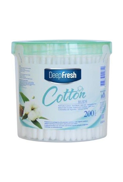 Deepfresh Kulak Pamuğu 200'Lü Silindir Kutu Deepfresh Kulak Pamuğu 200'Lü Silindir Kutu
