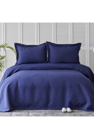 Karaca Home Charm Bold Lacivert Çift Kişilik Yatak Örtüsü Seti