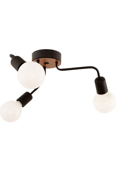 Begüsa Ahtapot 3.lü Modern Siyah Avize