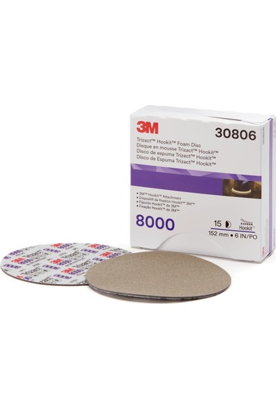 3M 30806 Trizact Hookit P8000 Ultra Hassas Finisaj Diski 150MM (1 Adet) 3M 30806 Trizact Hookit P8000 Ultra Hassas Finisaj Diski 150MM (1 Adet)