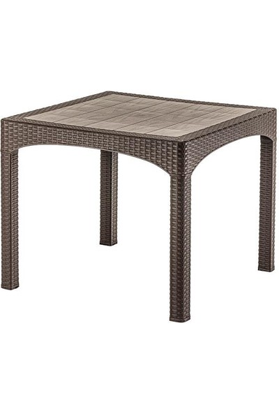 Omnipazar SY-2574 Kahverengi Rattan Kare Masa 50383