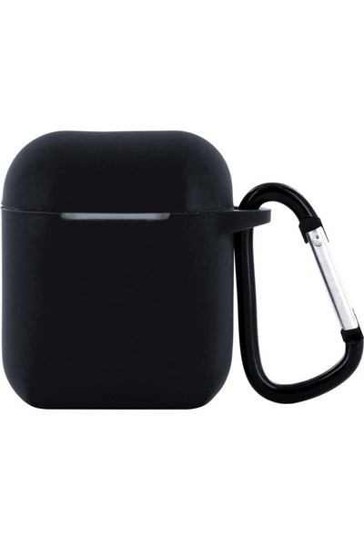 Airpods Silikon Kılıf Yumuşak 360 1 ve 2 Nesil Siyah