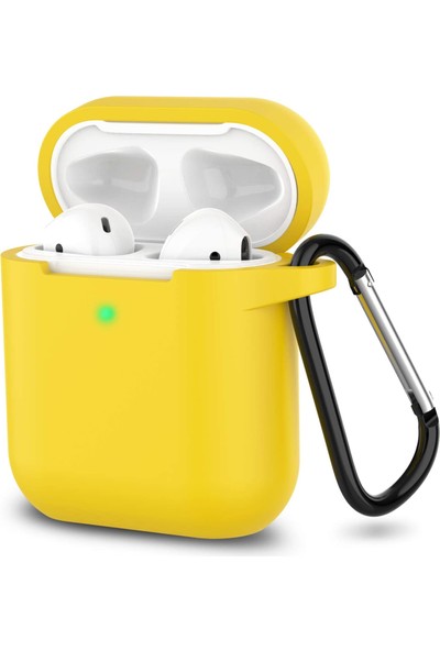 Airpods Silikon Kılıf Yumuşak 360 1 ve 2 Nesil Sarı Airpods Silikon Kılıf Yumuşak 360 1 ve 2 Nesil Sarı