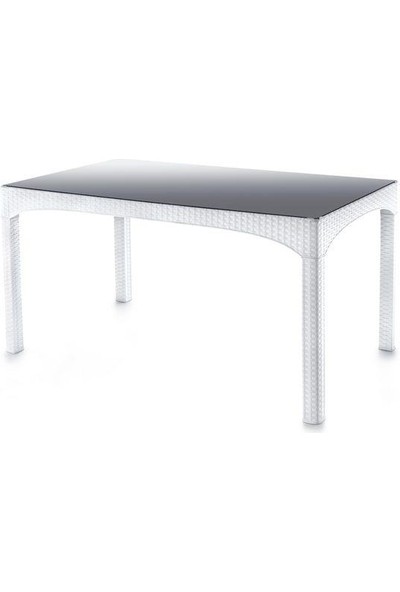 Omnipazar SY-2589 Beyaz Rattan Temperli Kapalı Camlı Masa Dikdörtgen 05323 Omnipazar SY-2589 Beyaz Rattan Temperli Kapalı Camlı Masa Dikdörtgen 05323