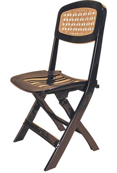 Omnipazar SY-2530 Katlanır Lüks Plastik Sandalye Siyah
