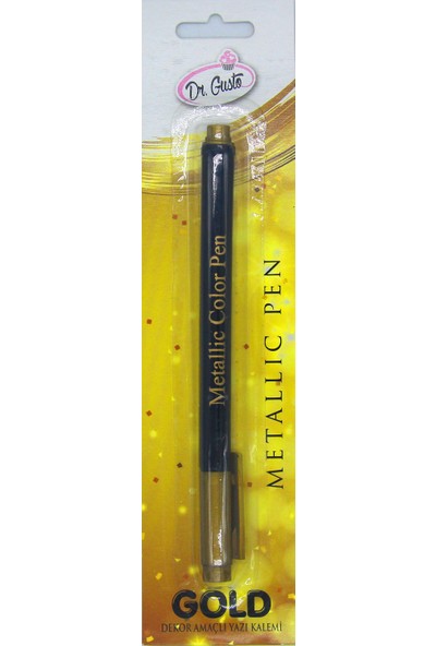 Elitparti Dr. Gusto Metalik Gıda Kalemi Altın - Dr. Gusto Metalik Gıda Boyası Kalemi Altın