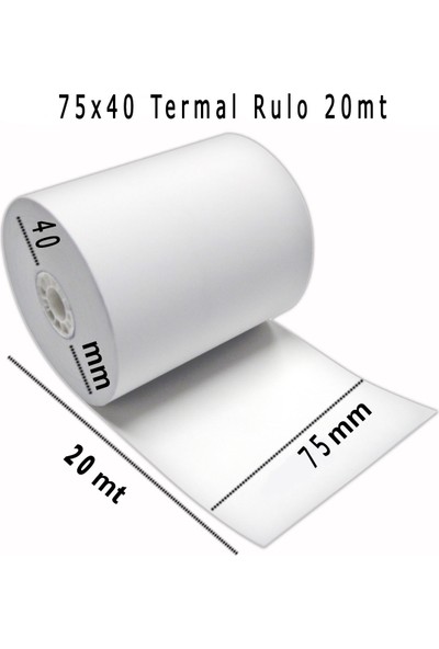 75 x 20 M Termal Rulo Arçelik-Beko Baskılı 210\'LU Paket (1koli) 75 x 20 M Termal Rulo Arçelik-Beko Baskılı 210\'LU Paket (1koli)