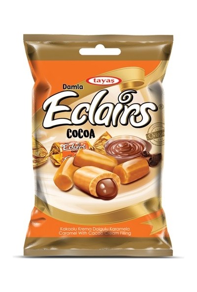 Tayaş Damla Eclairs Kakaolu Krema Dolgulu Karamela 300 gr