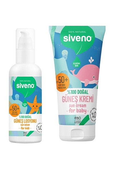 Siveno Doğal Bebek Güneş Seti