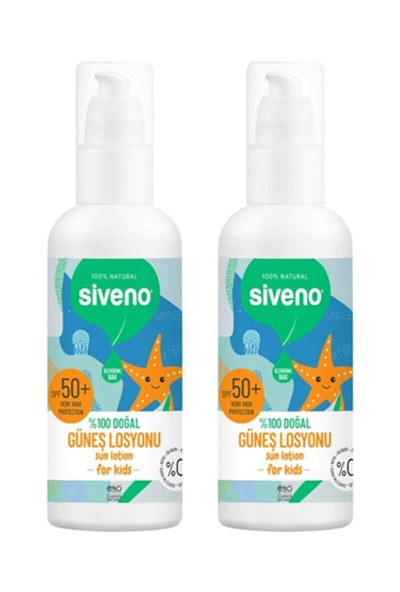 Siveno Doğal Çocuk Güneş Losyonu 100 ml x 2 Adet Siveno Doğal Çocuk Güneş Losyonu 100 ml x 2 Adet