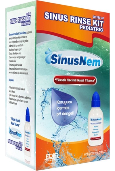Sinüs Nem Sinüs Rinse Kit Pediatric 20 x 120 ml Sinüs Nem Sinüs Rinse Kit Pediatric 20 x 120 ml