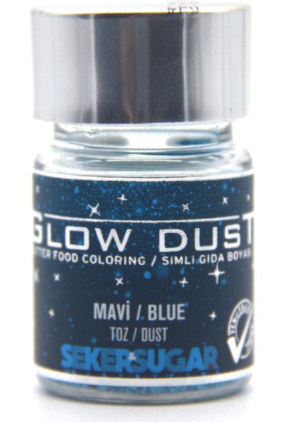 Şeker & Sugar Şeker Sugar Simli Toz Gıda Boyası Mavi 7 gr Şeker & Sugar Şeker Sugar Simli Toz Gıda Boyası Mavi 7 gr