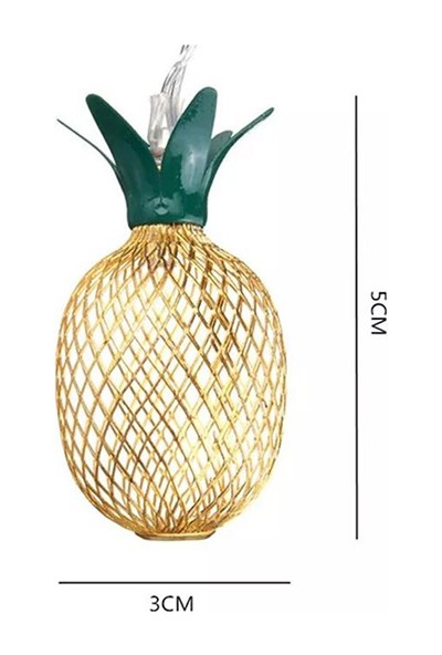 Lumenn Pilli Masaüstü Metal Ananas LED Işık Lumenn Pilli Masaüstü Metal Ananas LED Işık