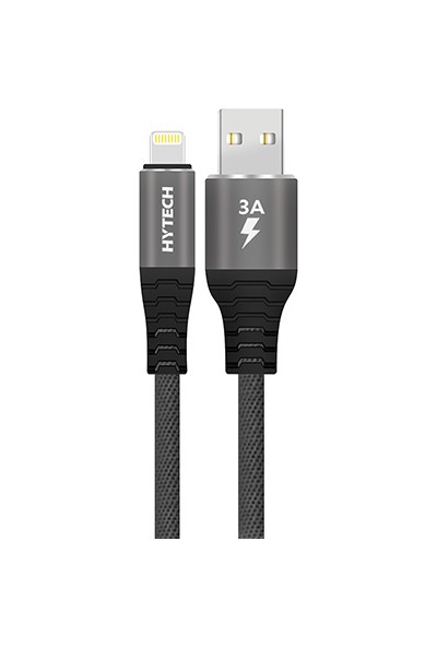 Hytech HY-X3102M 3A Lightning 2m Gri Şarj Kablosu Apple iPhone Şarj Kablosu