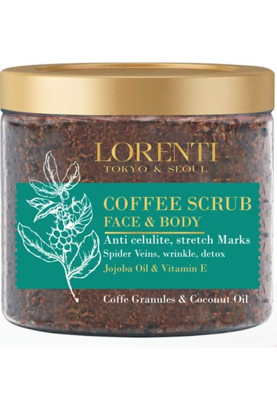 Lorenti Natural Sıkılaştırıcı Kahveli Yüz ve Vücut Peeling 500 ml Lorenti Natural Sıkılaştırıcı Kahveli Yüz ve Vücut Peeling 500 ml