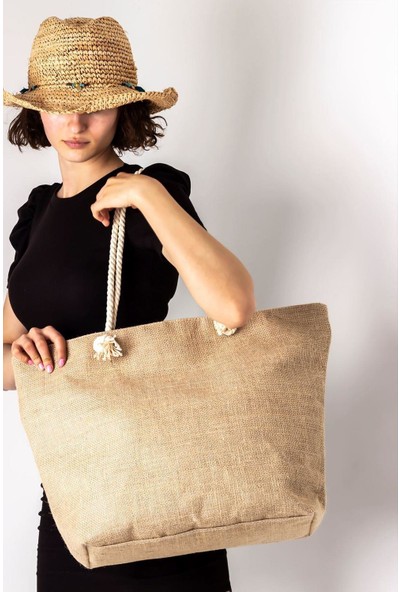 Kırmızı Papyon Kadın Hasır Plaj Çantası 53*39 Kırmızı Papyon Kadın Hasır Plaj Çantası 53*39