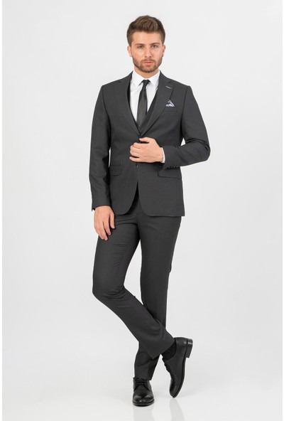 White Stone Friesach Yelekli Slim Fit 6 Drop Takım Elbise Renkli White Stone Friesach Yelekli Slim Fit 6 Drop Takım Elbise Renkli