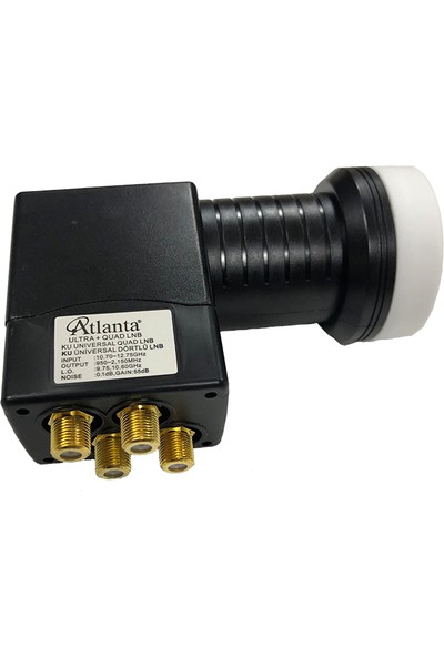 Atlanta Ultra+ Quad Dörtlü Dört Çıkışlı 4K Full HD LNB (Gold Konnektör/4 Uydu Alıcıda Kullanım) Atlanta Ultra+ Quad Dörtlü Dört Çıkışlı 4K Full HD LNB (Gold Konnektör/4 Uydu Alıcıda Kullanım)