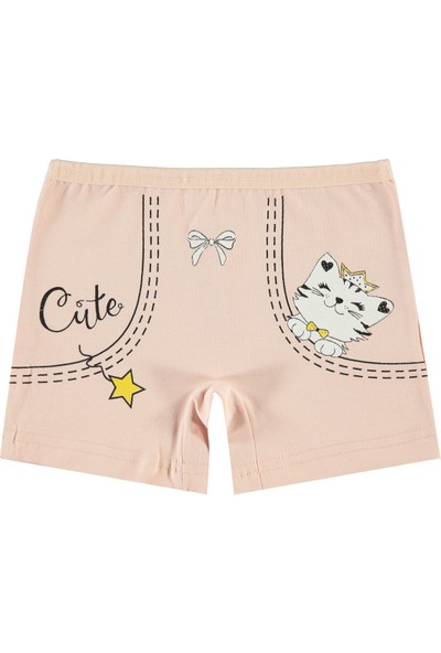 Öts Kız Çocuk Boxer 2-12 Yaş Somon