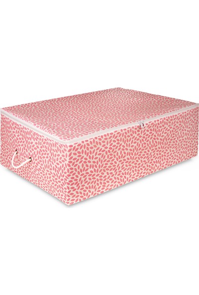 Rek Home Büyük Boy Baza Altı Yaprak Baskılı Hurç 62 x 46 x 22 cm.