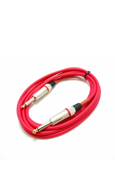 Estello 1 mt 6.3 mm Mono Çivi Jak Pvc Kablo Estello 1 mt 6.3 mm Mono Çivi Jak Pvc Kablo
