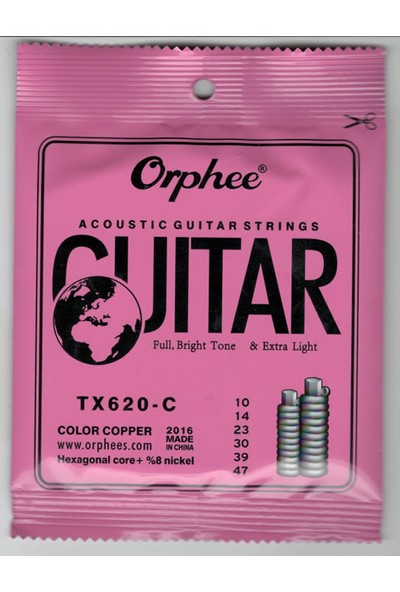 Orphee TX620-C Multi Color Colorful Acoustıc Guitar Renkli Akustik Gitar Teli 010 Orphee TX620-C Multi Color Colorful Acoustıc Guitar Renkli Akustik Gitar Teli 010