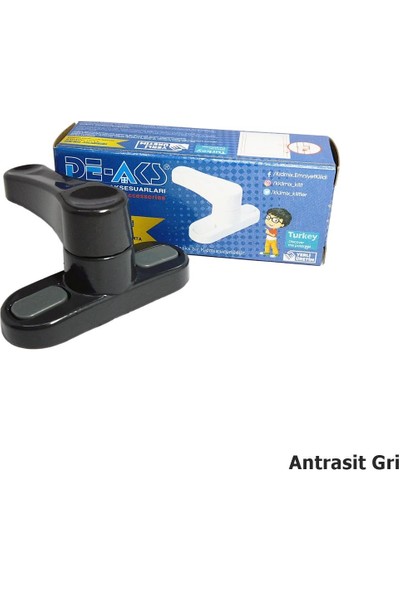 Eym Deaks Pvc Kapı Pencere Çocuk Emniyet Güvenlik Kilidi Çekmeli Metal Antrasit