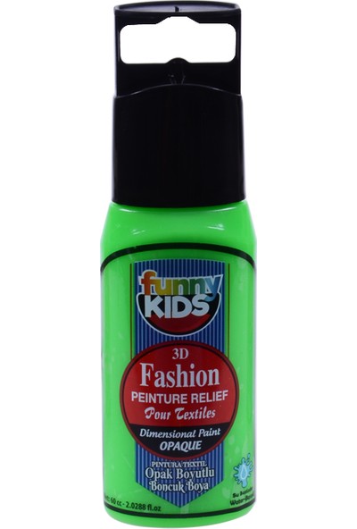 Funny Kids 3D Boncuk Boya Opak 60 cc Neon Yeşil