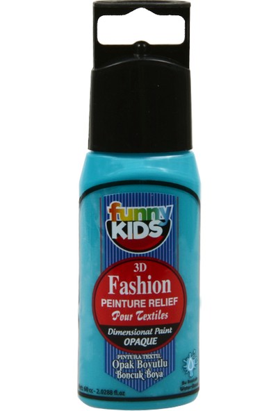 Funny Kids 3D Boncuk Boya Opak 60 cc Turkuaz Funny Kids 3D Boncuk Boya Opak 60 cc Turkuaz