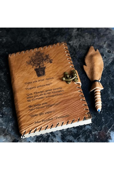 Hediyesec Şeker Portakalı Deri Defter