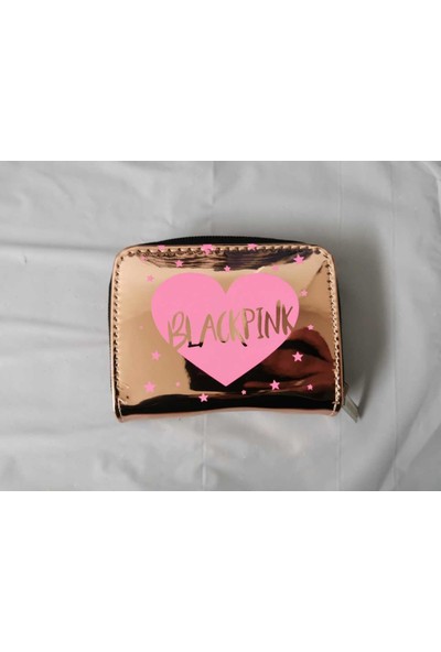 Gans Kalpli Roz Black Pink Baskılı Hologram Cüzdan