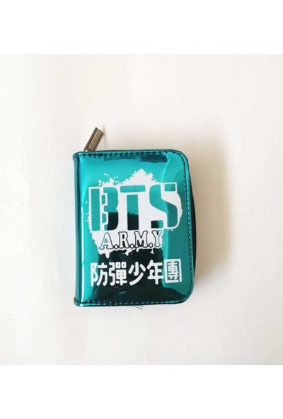 Gans Turkuaz Bts Army Baskılı Hologram Cüzdan Gans Turkuaz Bts Army Baskılı Hologram Cüzdan