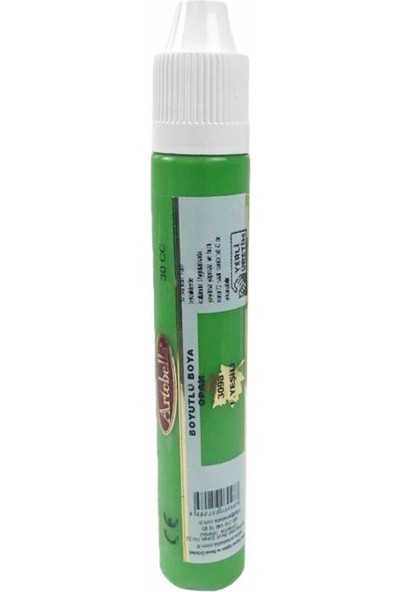 Artebella Akrilik Boyutlu Boya 309830 Fıstık Yeşili 30 ml Artebella Akrilik Boyutlu Boya 309830 Fıstık Yeşili 30 ml