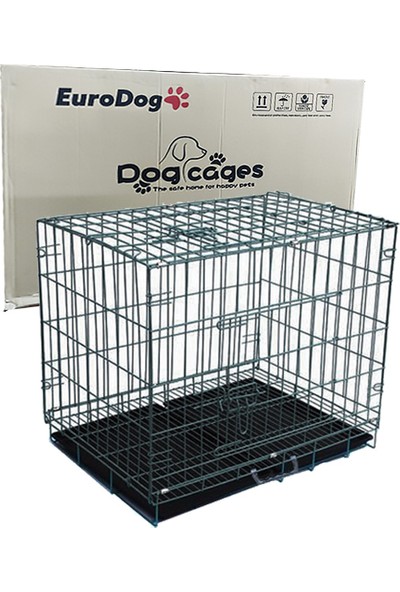 Eurodog Köpek Kafesi Siyah Dövme 92X61,5X68,5 Eurodog Köpek Kafesi Siyah Dövme 92X61,5X68,5