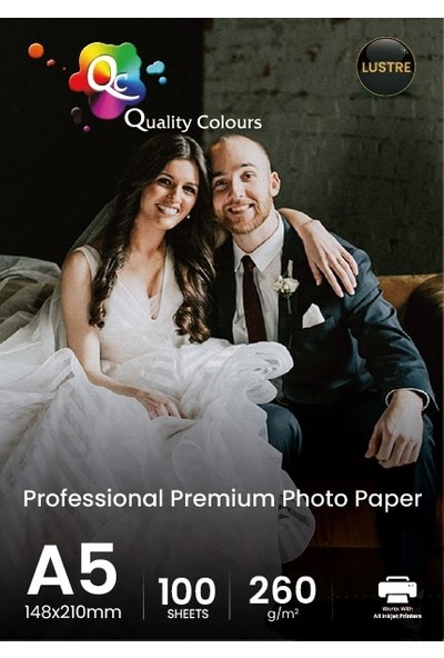QC A5 Fotoğraf Kağıdı 260GR Lustre Qc 100 Yaprak