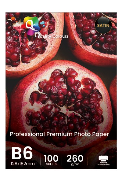QC B6 Fotoğraf Kağıdı 260GR Satin Qc 100 Yaprak