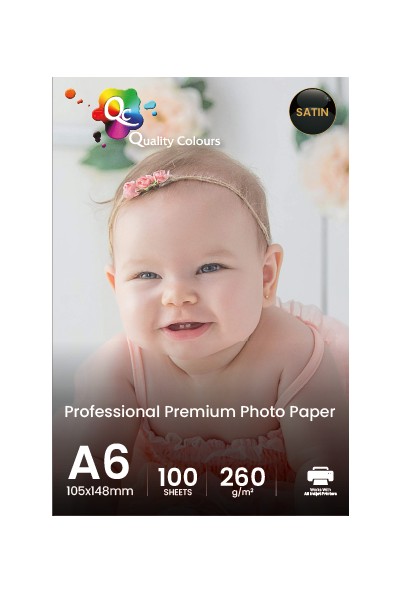 QC A6 Fotoğraf Kağıdı 10X15 260GR Satin Qc 100 Yaprak