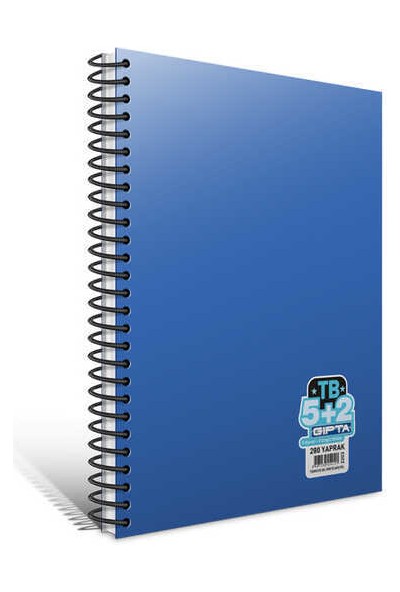 Gıpta Tb Spiralli Seperatörlü Plastik Kapak Defter A4 280 Yaprak 5+2