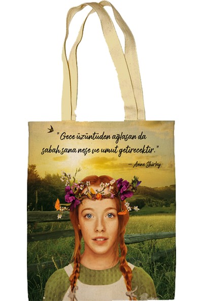 Yeşilin Kızı Anne Sarı Bez Çanta