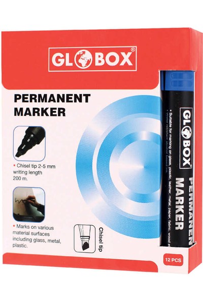 Globox Koli Kalemi Kesik Uç Mavi Globox Koli Kalemi Kesik Uç Mavi