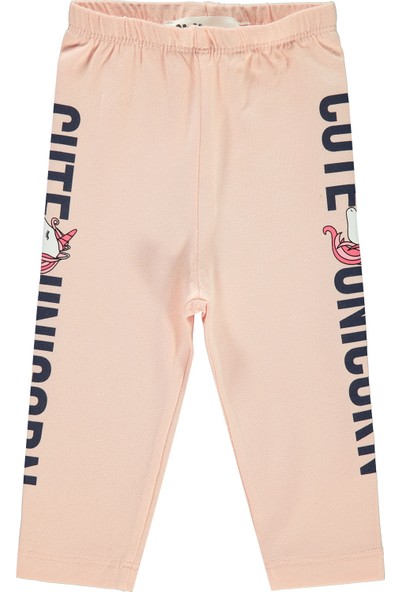 Civil Baby Kız Bebek Uzun Tayt 6-18 Ay Pudra