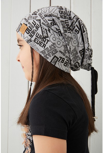 Babygiz Kız Çocuk Gri Siyah Figürlü Ip Detaylı 4 Mevsim Şapka Bere Buff -Yumuşak Doğal Penye Babygiz Kız Çocuk Gri Siyah Figürlü Ip Detaylı 4 Mevsim Şapka Bere Buff -Yumuşak Doğal Penye