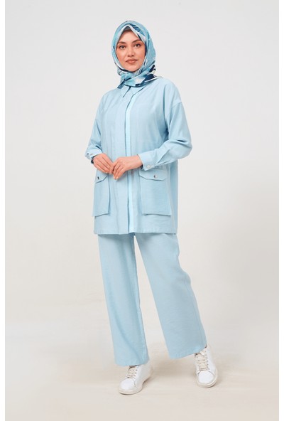 Setrms Renkli Dikiş Detay Cepli Kap Setrms Renkli Dikiş Detay Cepli Kap