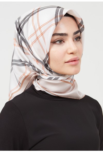 Setrms Ekose Desenli Ipek Eşarp