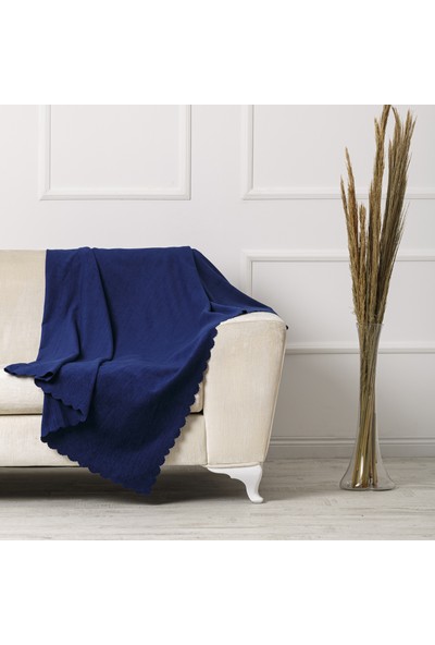 Velerde Home Lacivert Şönil Çift Taraflı Çekyat & Koltuk Örtüsü & Şalı Velerde Home Lacivert Şönil Çift Taraflı Çekyat & Koltuk Örtüsü & Şalı